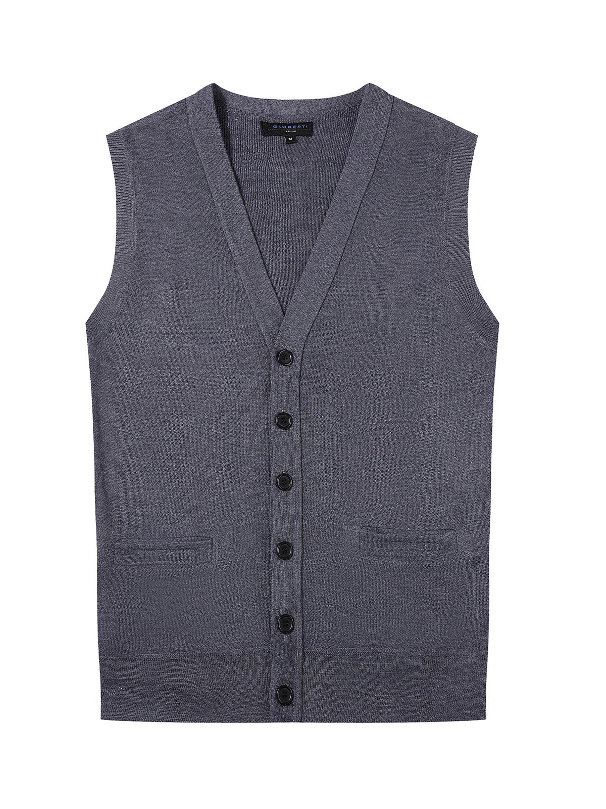 Gioberti Mens V-Neck Button Down Knitted Cardigan Vest – GIOBERTI
