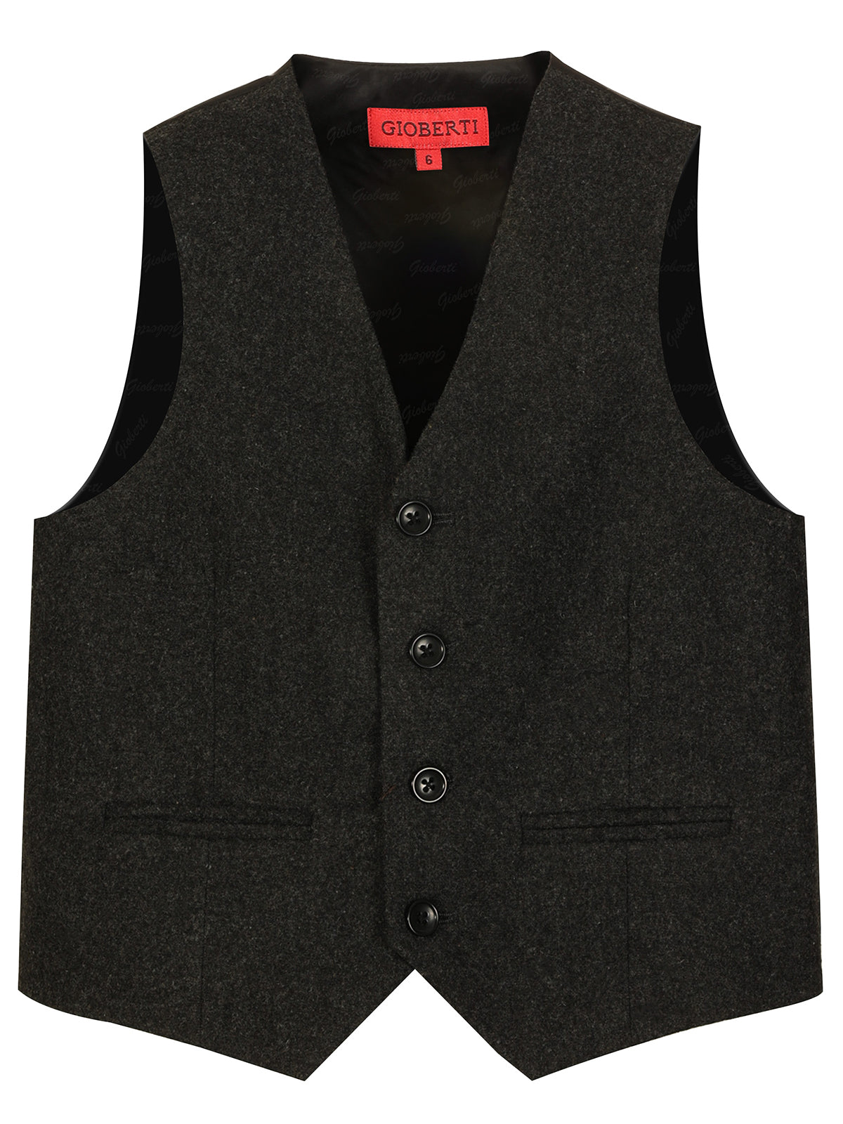 Gioberti Boy's Checkered Formal Suit Vest, Brown Graph – GIOBERTI